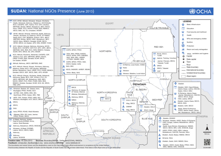 NOHS Map of Sudan and South Sudan | PDF