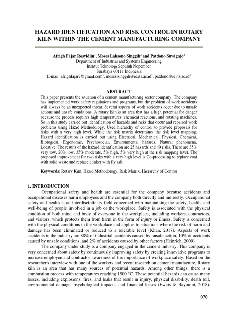 2022 13 Hazard Identification and Risk Control | PDF | Risk | Hazards