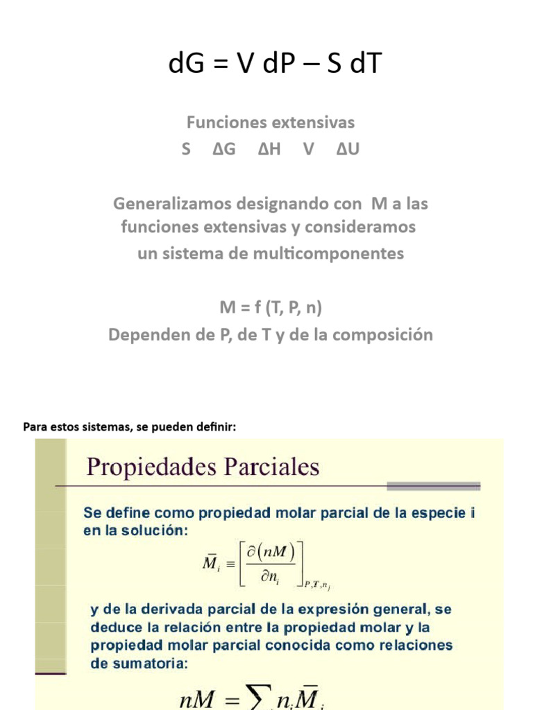 Termodinámica de Sistemas Multicomponentes | PDF