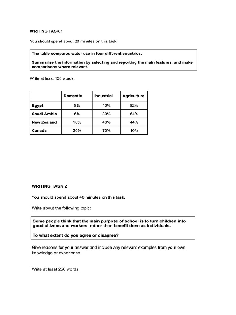 Ielts Writing Mock Exams | PDF