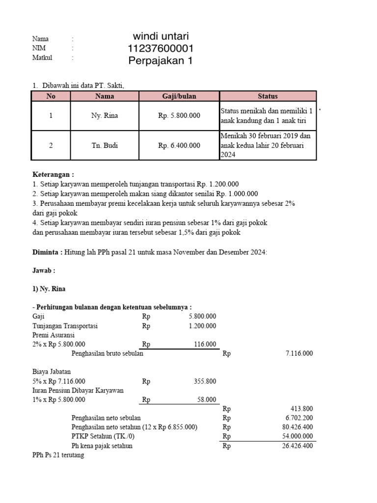 Tugas Perpajakan Windi | PDF