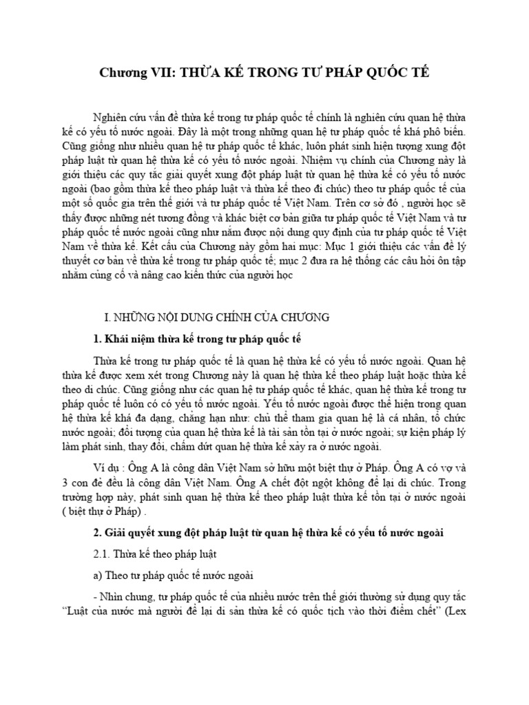 Hướng Dẫn Học Chương Thừa Kế - TPQT | PDF