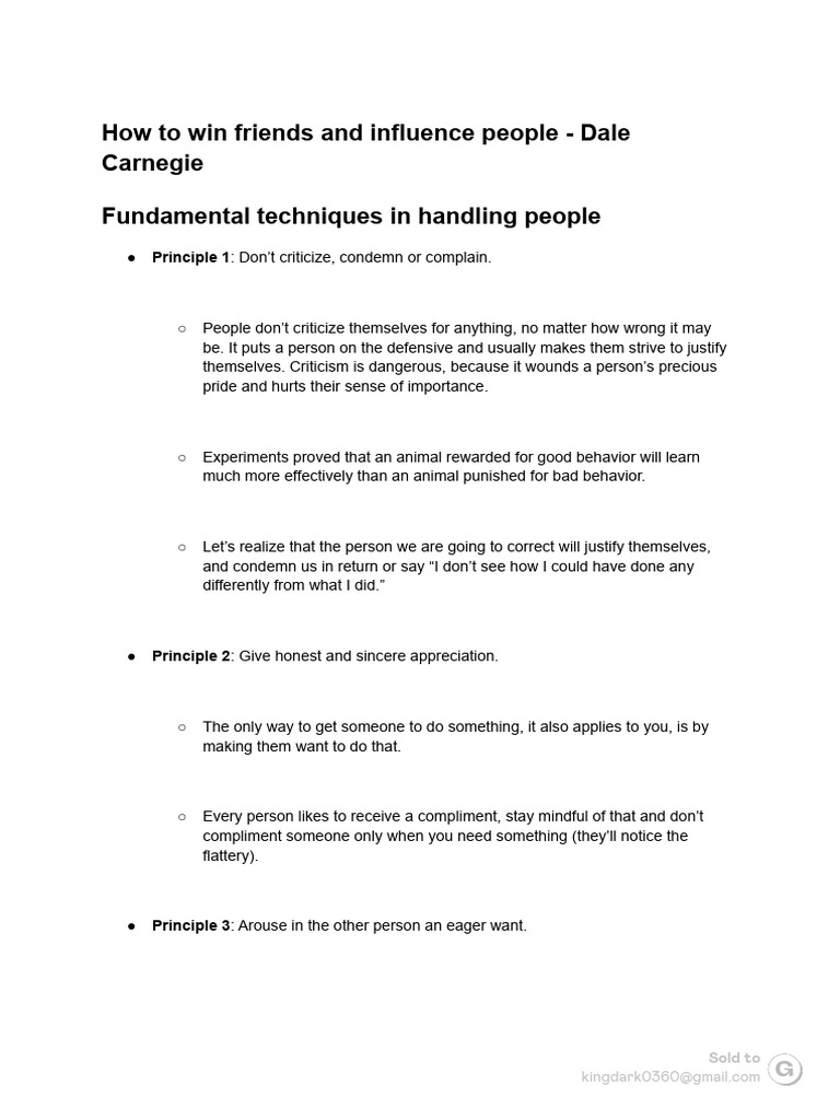 How To Win Friends and Influence People | PDF | Truth