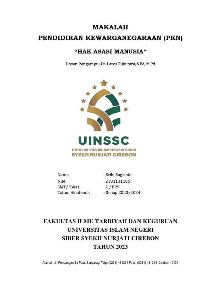 Makalah PKN (Ham) | PDF | Politik