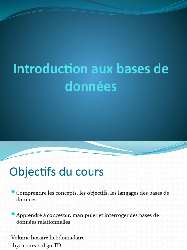 1-Introduction Aux BDDs | PDF | Bases de données | SQL