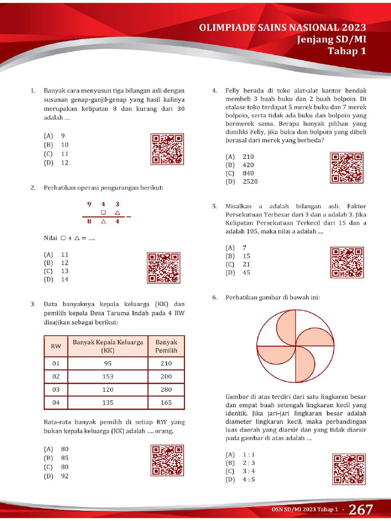 Pembahasan Simulasi OSN Matematika SD 2024 Pak Anang Blogspot Com | PDF