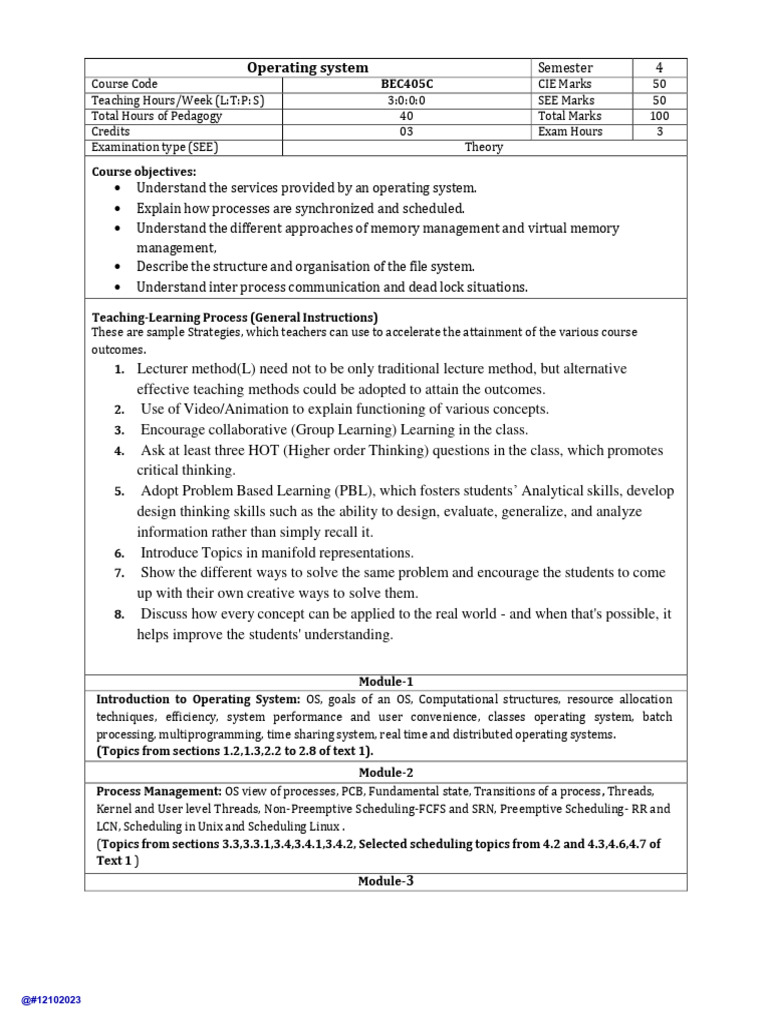 OS - 22 Scheme | PDF | Scheduling (Computing) | Operating System