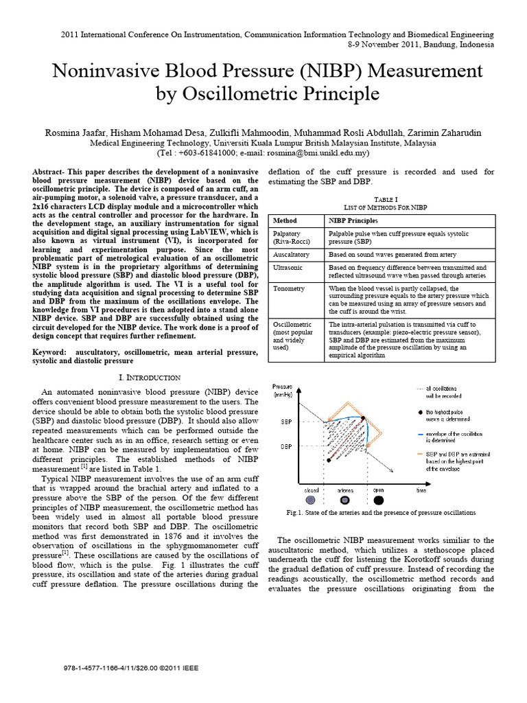 ICICI-BME.2011.6108622 | PDF | Blood Pressure | Electrical Engineering