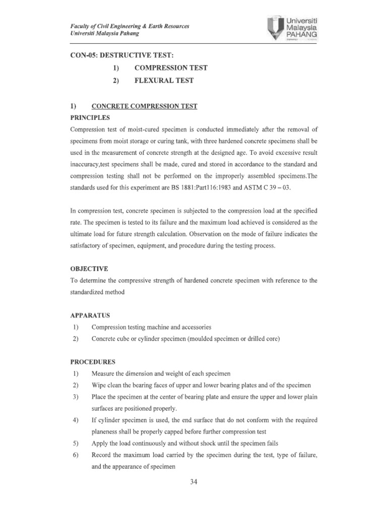 BAA2022 - Destructive Test - Lab Manual - 2324I | PDF