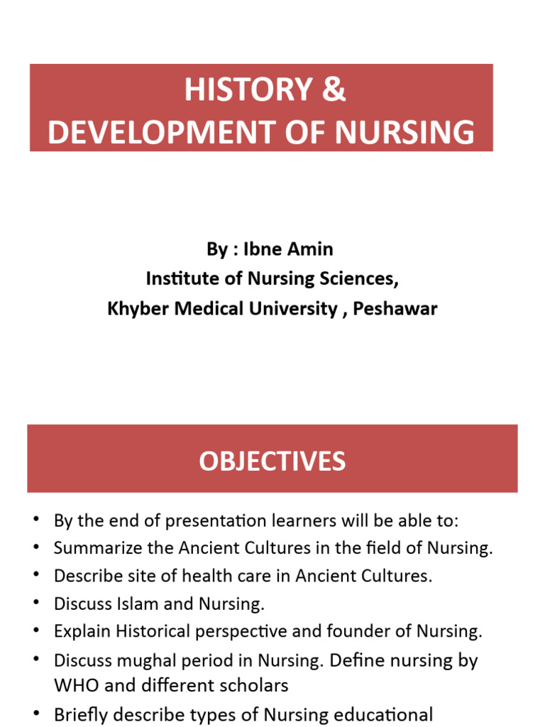 Nursing History by Amin | PDF | Nursing | Florence Nightingale