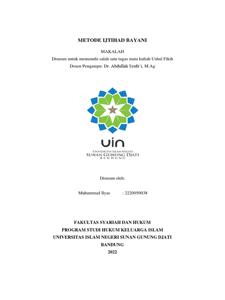 Metode Ijtihad Bayani Ilyas | PDF