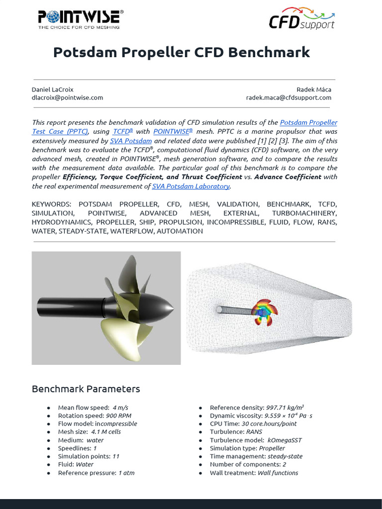 TCFD POINTWISE Potsdam Propeller Benchmark | Download Free PDF | Fluid ...
