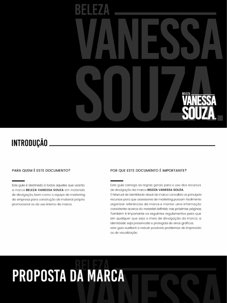 Manual de Identidade Visual Vanessa Souza | PDF
