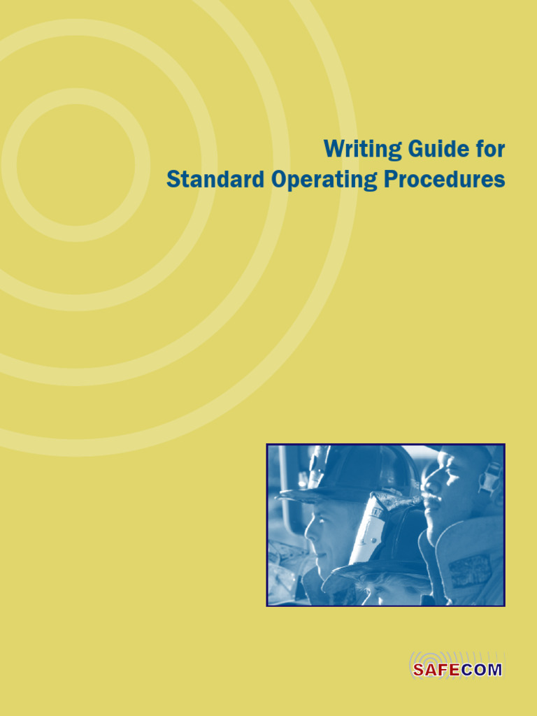Writing Guide For Standard Operating Procedures - 0 | PDF | Interoperability | Emergency