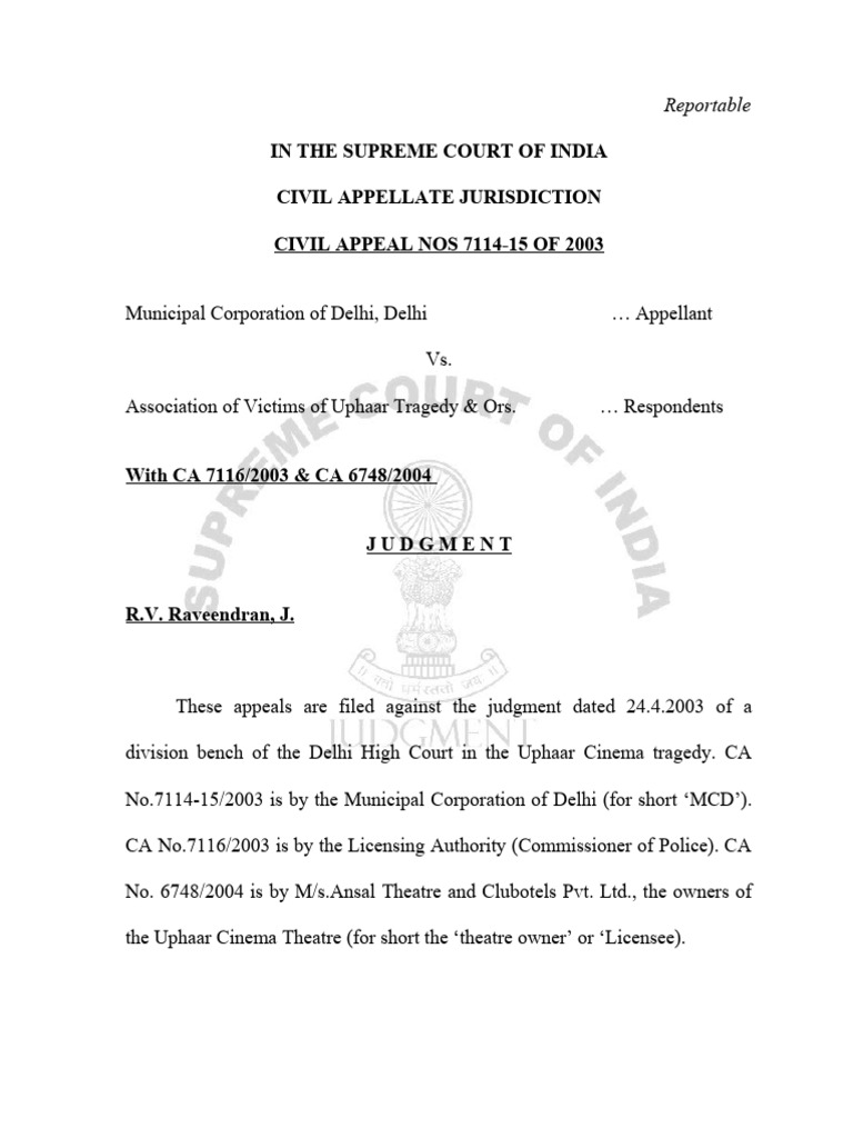 In The Supreme Court of India Civil Appellate Jurisdiction CIVIL APPEAL ...