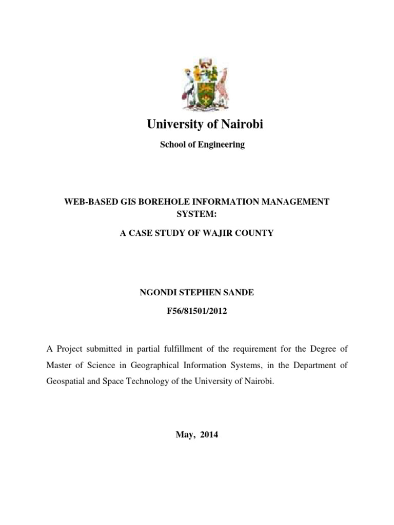 Ngondi - Web-Based GIS Borehole Information Management System A Case Study of Wajir County | PDF ...