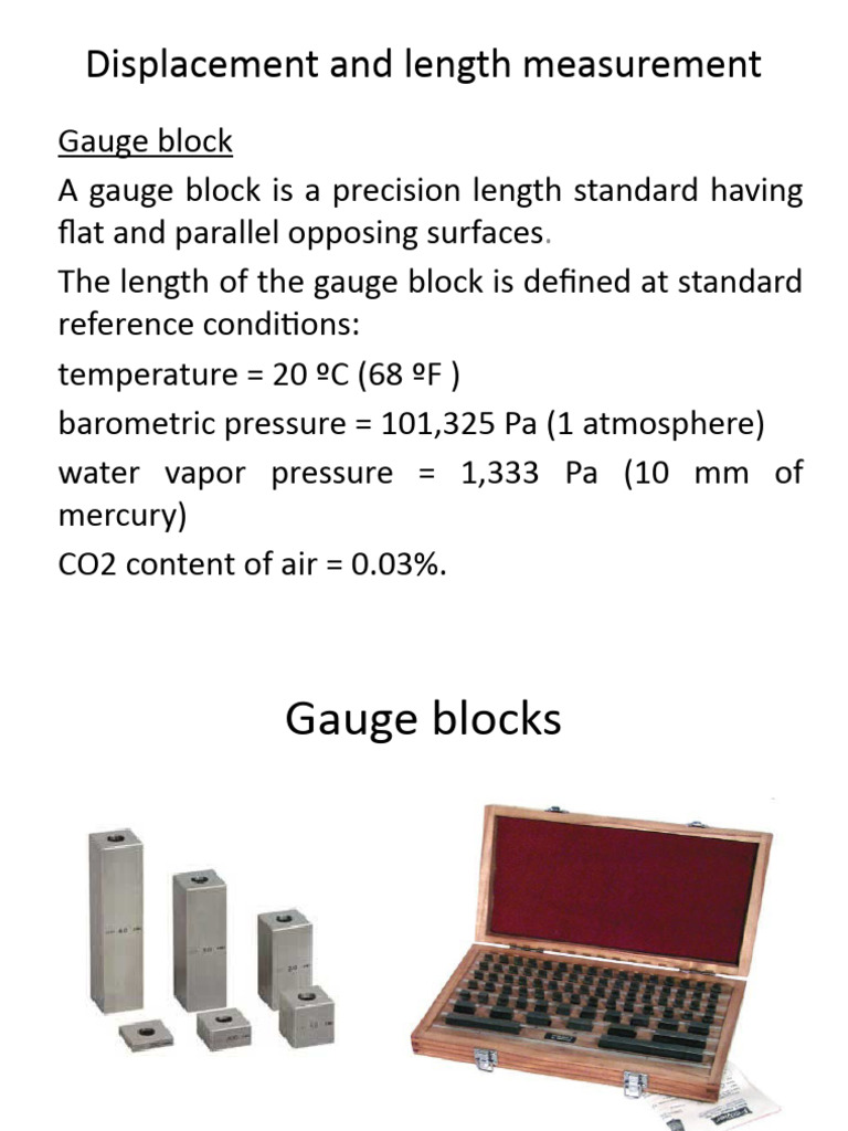 Chap1displacement and Length Measurement Lecture2 | PDF | Pressure ...