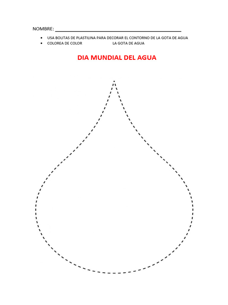 Decoración de Gotas de Agua para el Día del Agua | PDF | Hogar ...