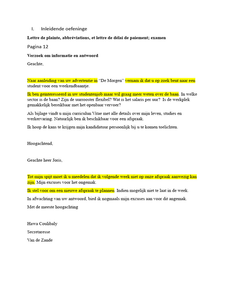 Correspondance NDLS 1 | PDF