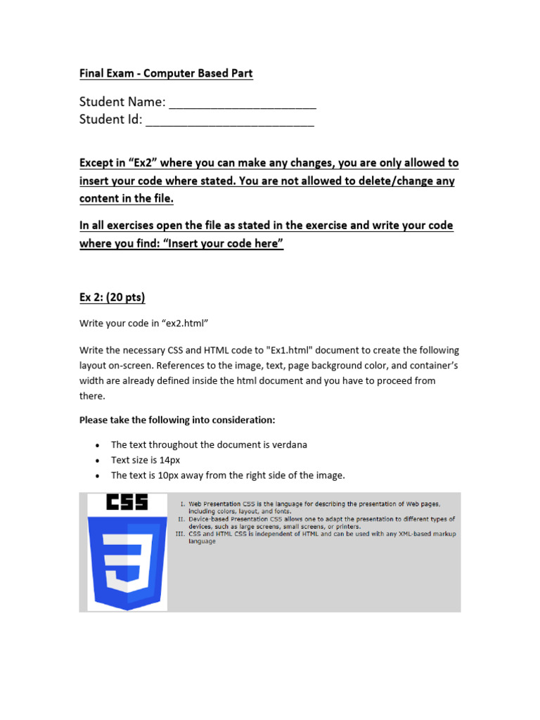 Final Exam-Computer Base Web Dev | PDF | Html Element | Computing Final Exam-Computer Base Web Dev | PDF | Html Element | Computing