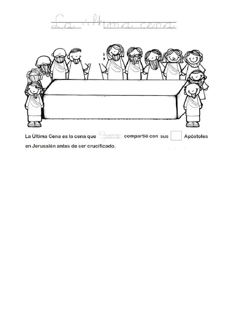 hoja de trabajo - La ultima cena | PDF
