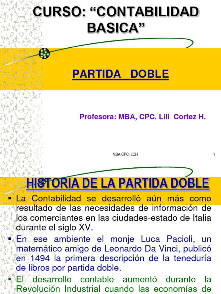 Clase 3 Partida Doble | PDF | Contabilidad | Negocios económicos