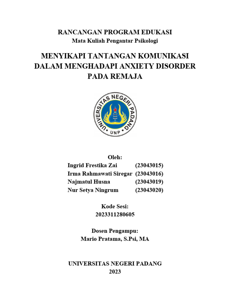 Rancangan Program Edukasi | PDF