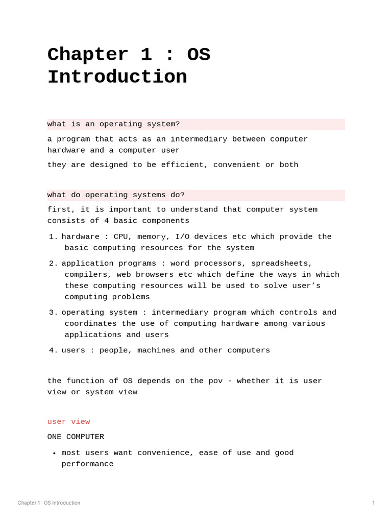 OS Intro | PDF | Operating System | Computer Science OS Intro | PDF | Operating System | Computer Science