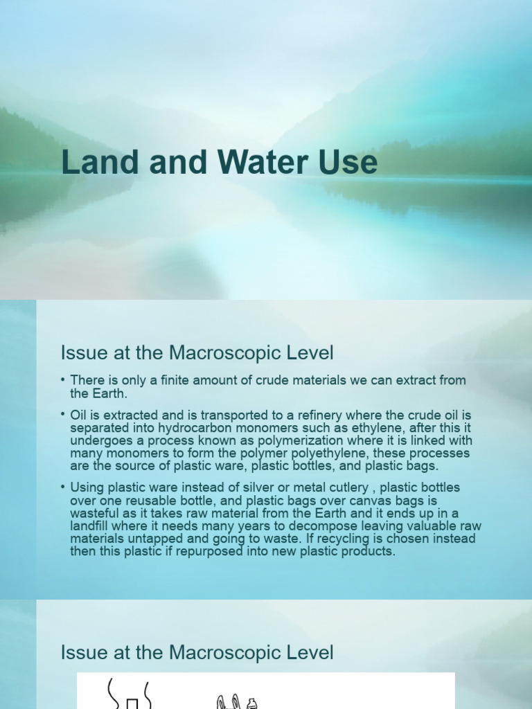 Land and Water Use | PDF | Plastic | Petroleum