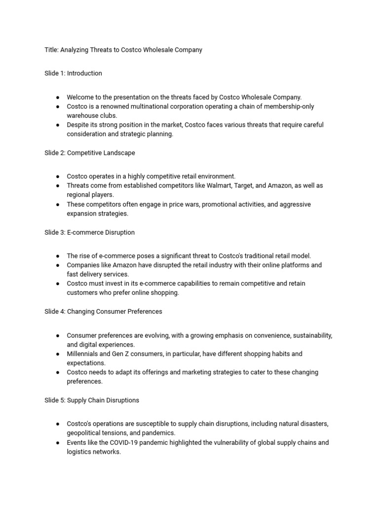 Costco Wholesale Company | PDF | Costco | E Commerce