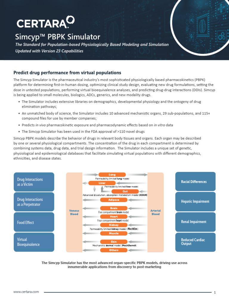Simcyp PBPK V23 2024 Final v2 | PDF | Cytochrome P450 | Simulation
