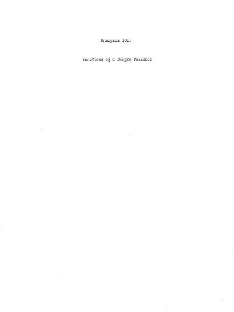 Functions of A Single Variable | PDF | Measure (Mathematics ...