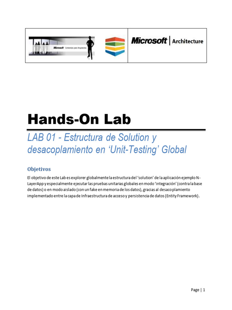 LAB 01 - Lab Estructura de Solution y Unit-Testing Global | Descargar ... LAB 01 - Lab Estructura de Solution y Unit-Testing Global | Descargar ...
