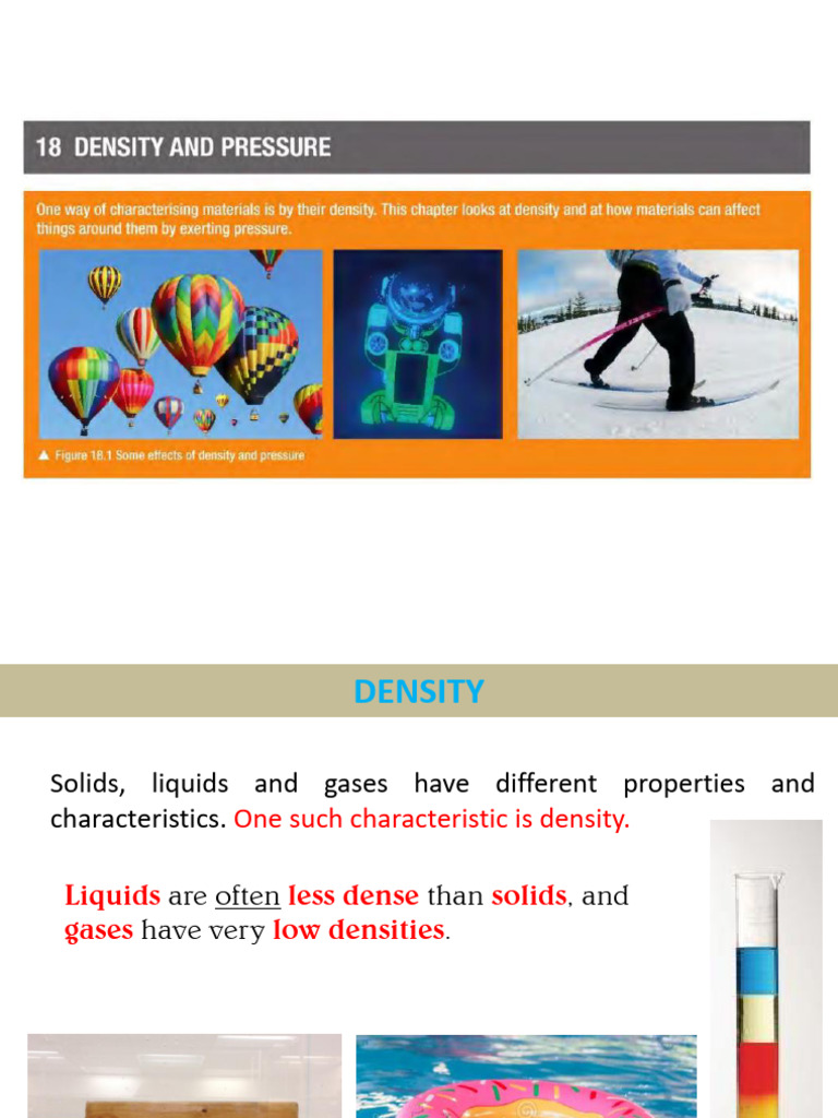 CH - 18 - Den - Pressure | PDF | Pressure | Density