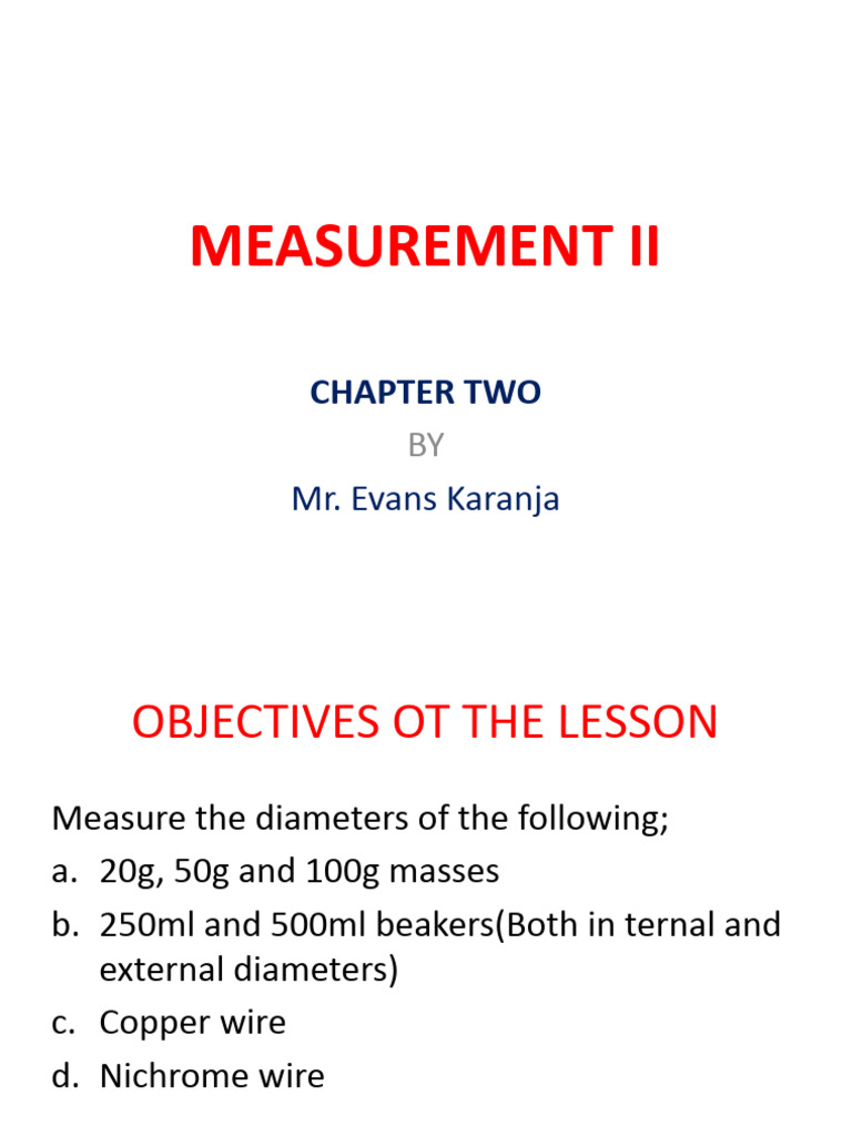 Measurement II | PDF | Metrology