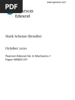 2501 WME01 - 01 IAL Mechanics M1 January 2025 Mark Scheme (Word) | PDF | Force | Physics