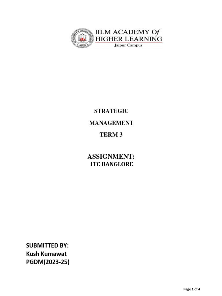 Kush Kumawat (SM Assignment) | PDF | Human Resources | Business