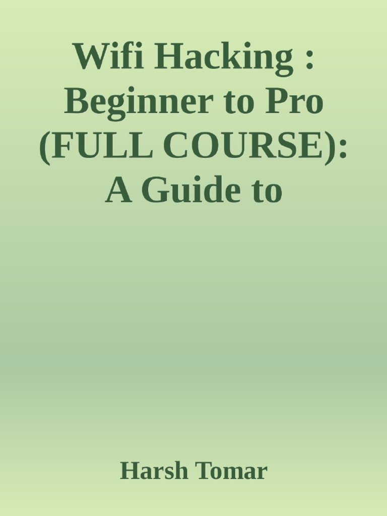 OceanofPDF - Com Wifi Hacking - Harsh Tomar | PDF | System Software | Internet Protocols