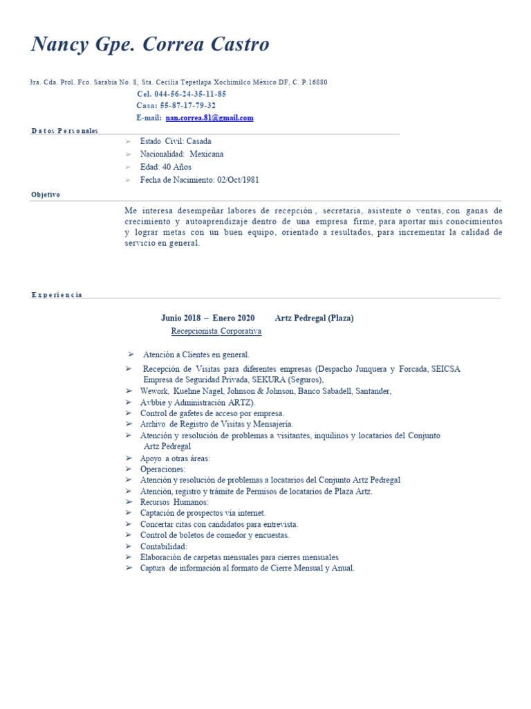 Curriculum Vitae | Descargar gratis PDF | Microsoft | Software de la aplicacion