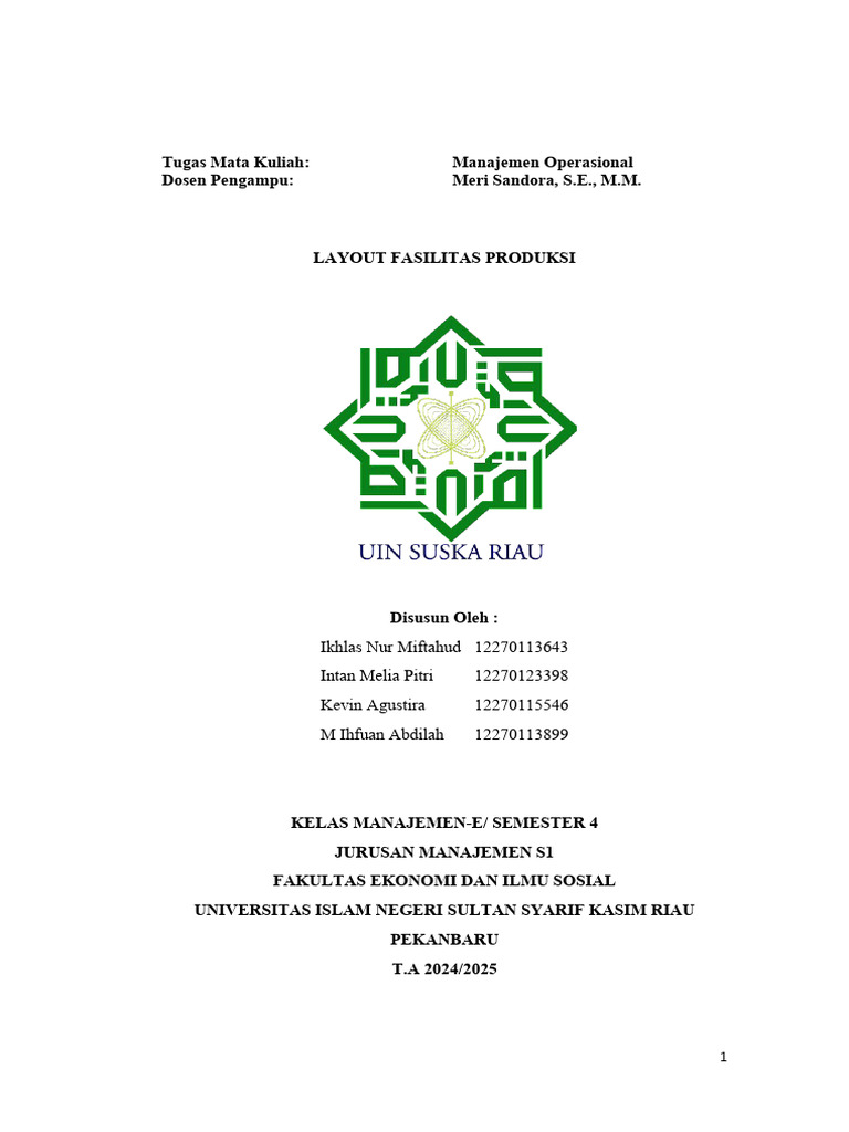 Layout Produksi | PDF | Bisnis