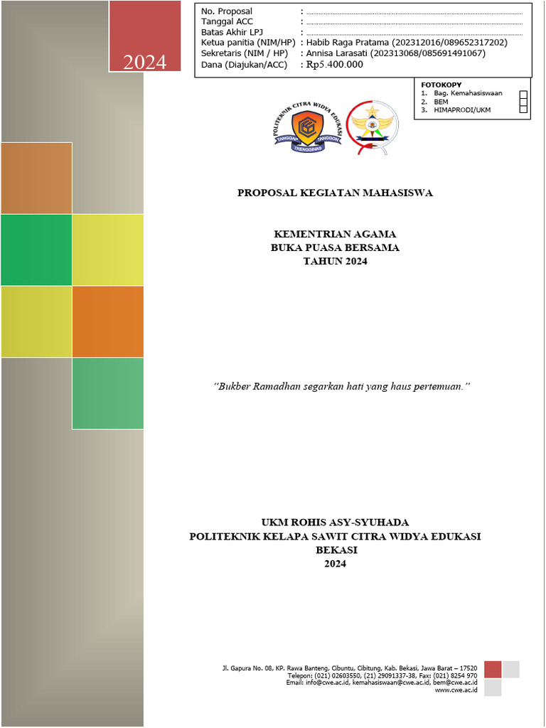 Proposal Bukber 2024 | PDF