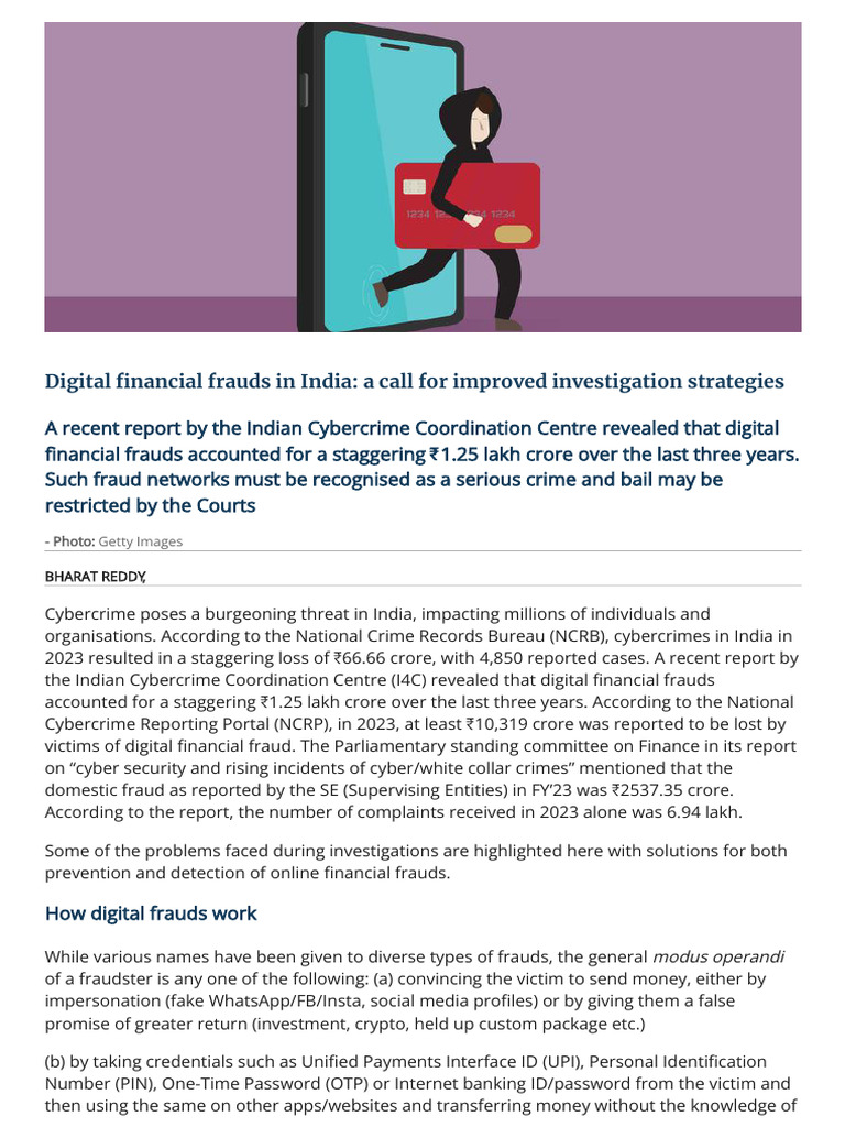 Strategies to Combat Digital Fraud in India | PDF | Fraud | Cybercrime