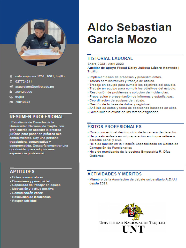 Curriculum Vitae - Aldo Sebastian Garcia Mozo | PDF