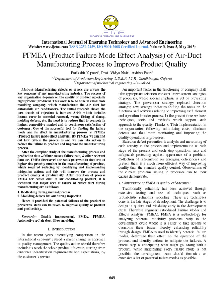 Fmea Sopro | PDF | Reliability Engineering | Engineering