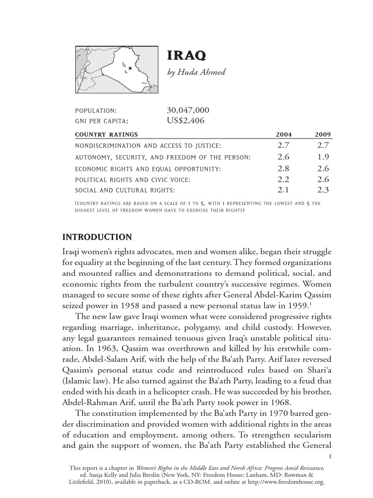 Iraq | PDF | Marriage | Gender Studies
