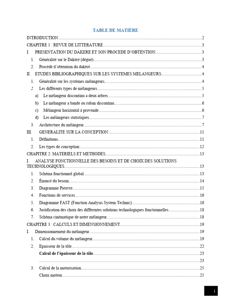 Conception d'un mélangeur pour dakéré | PDF | Le volume | Masse