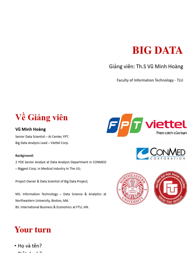 BigData W1 Introduction HoangVu | PDF