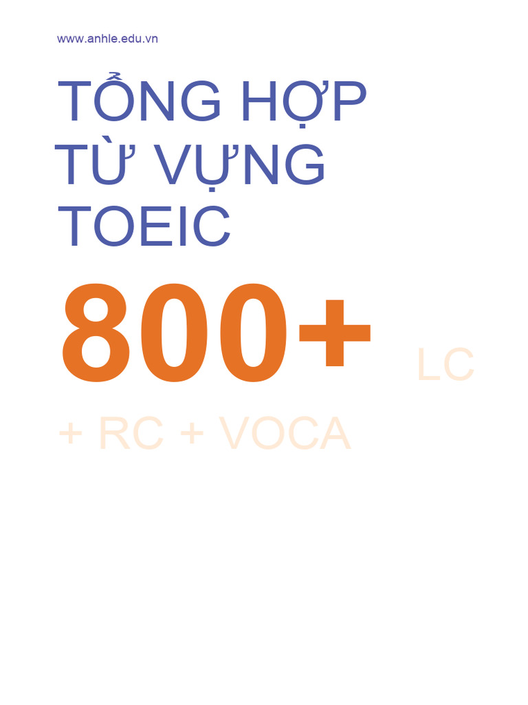 T NG H P T V NG Toeic 800+ Listening Và Reading | PDF