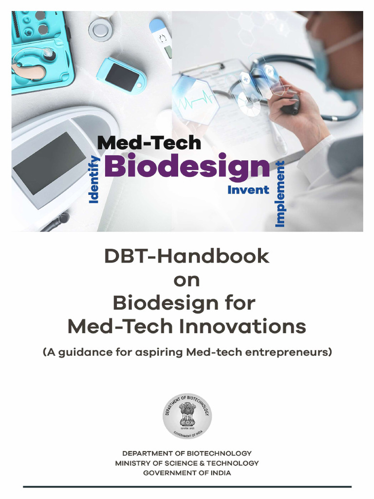 DBT Handbook On Biodesign For Med-Tech Innovations - 1 | PDF