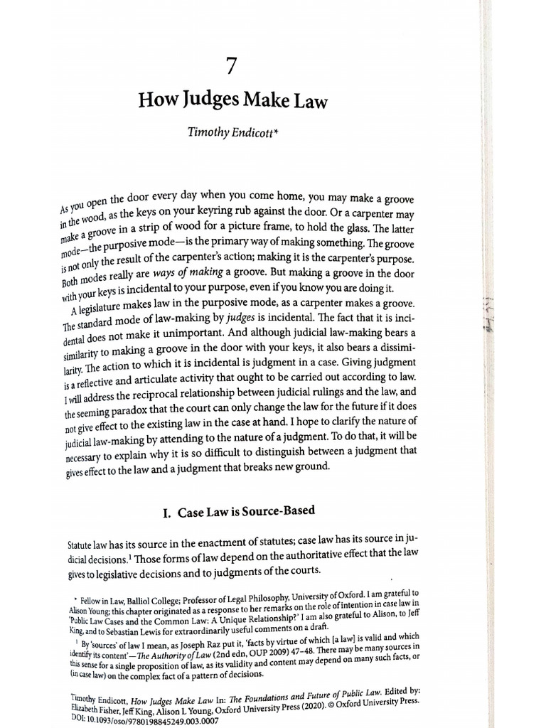 How Judges Make Law | PDF
